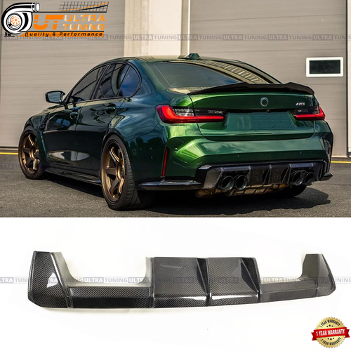 For 2021-2025 BMW G80 M3 G82 M4 MP Style Carbon Fiber Look Rear Bumper ...