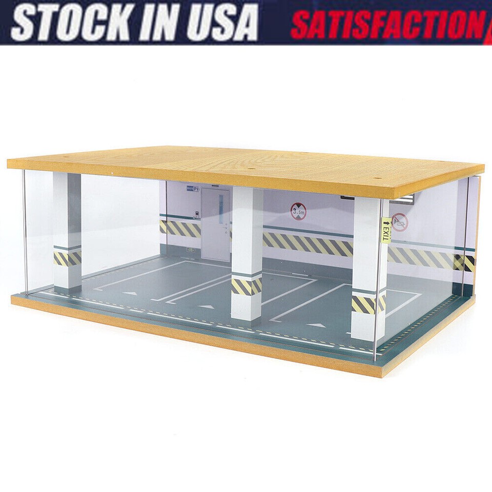 1/24 Scale Diecast Car Garage Display Case Simulation Car Garage Model ...