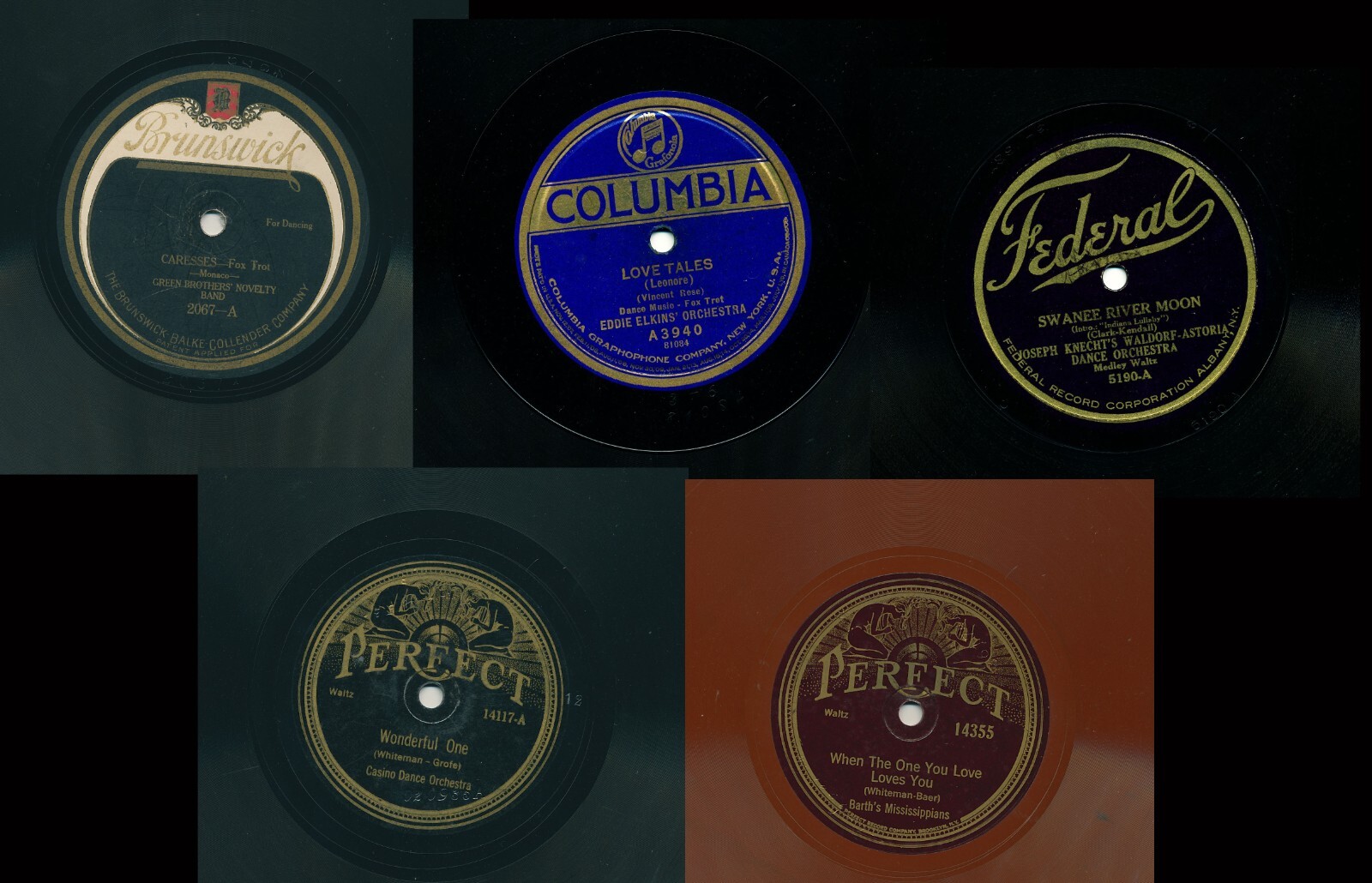 LOT of 5 DANCE BANDS 78 rpm Brunswick COLUMBIA Federal PERFECT | eBay