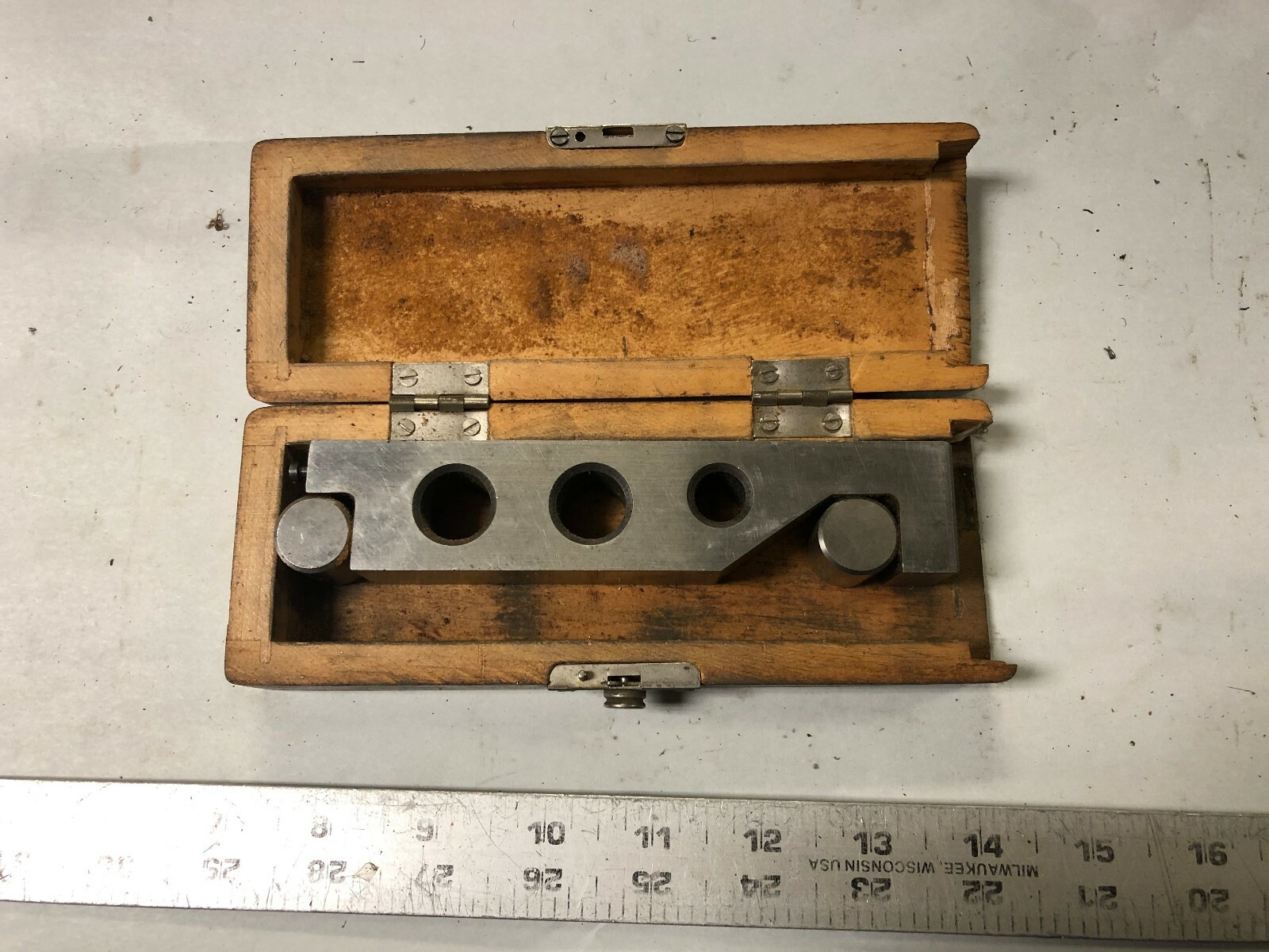 MACHINIST LATHE MILL Machinist Set Up Fixture Block Sine Bar in Case ...