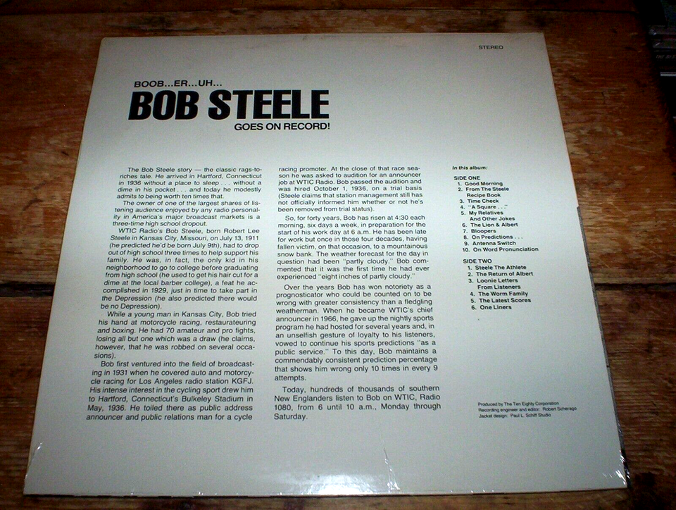 BOB STEELE ( GOES ON RECORD! ) RARE Hartford radio personality WTIC vinyl LP NM- | eBay