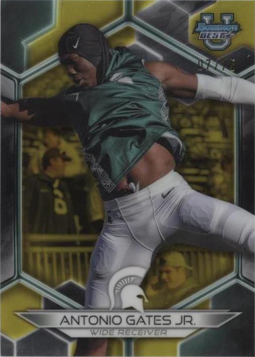 2023 Bowman's Best University - Antonio Gates Jr. #83 Yellow Refractor ...
