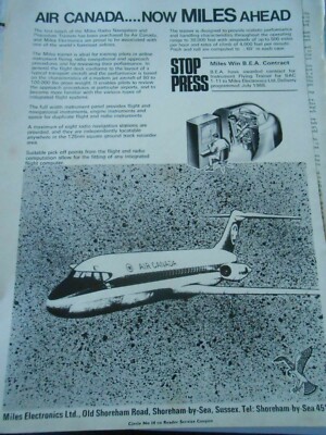 Publicité advertising 1967 Air Canada Now Miles AHEAD | eBay