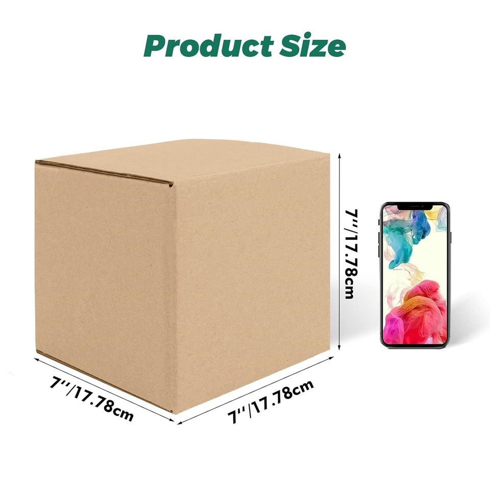 Mat Board Center, 7x7x7 Inches Shipping Boxes for Mailing Moving ...