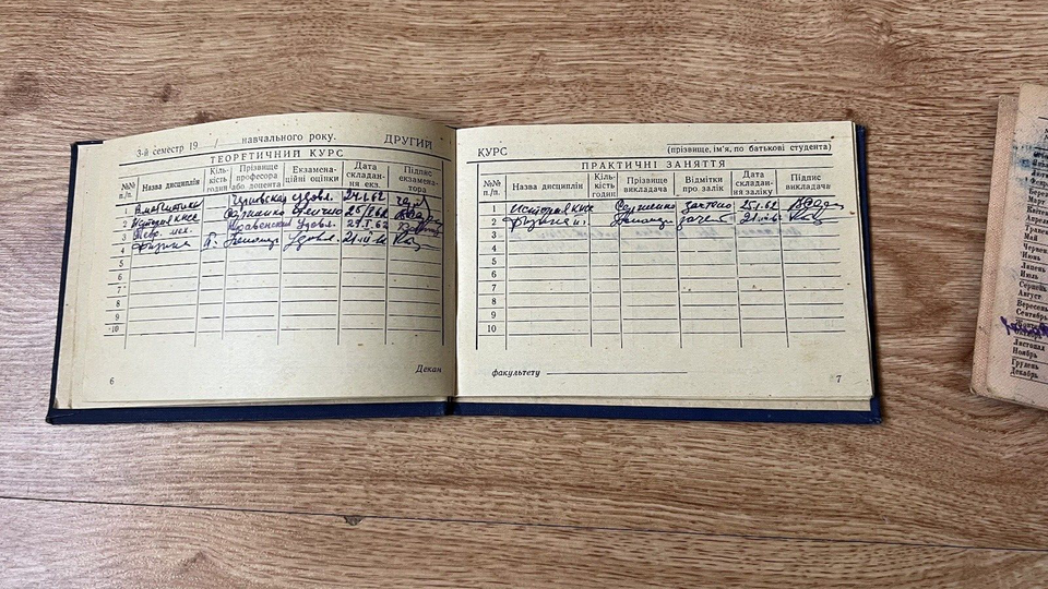 Vintage Soviet Union set documents USSR original with badge Russian one ...