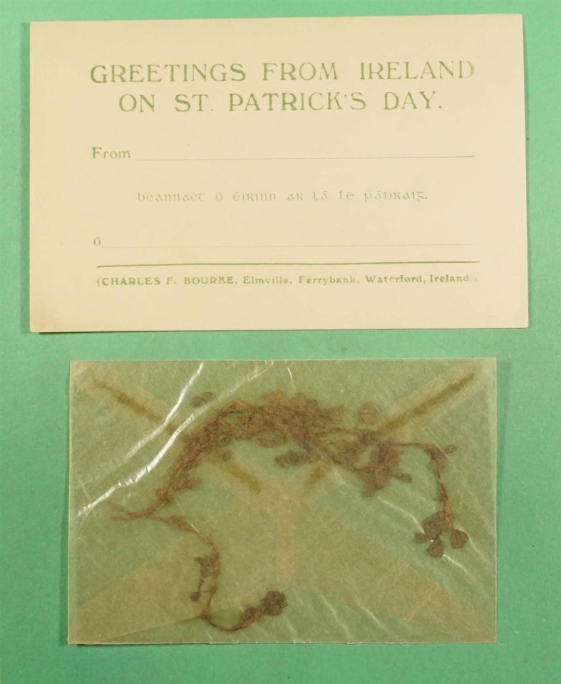 DR WHO 1938 IRELAND ST PATRICKS DAY CACHET PORT LAIRGE TO USA +LETTER ...