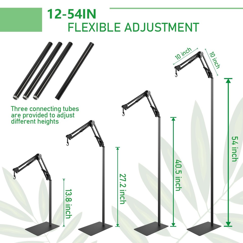 360° Adjustable Reptile Lamp Stand | Heavy Duty Metal Heat Lamp Holder ...