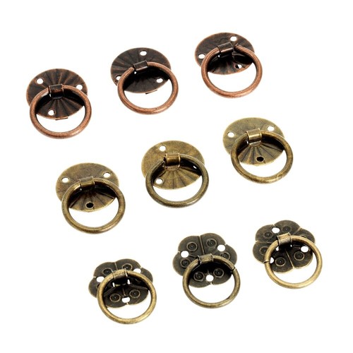12Pcs Antique Brass Decorative Jewelry Box Cabinet Drawer Drop Ring Pull Handle | eBay