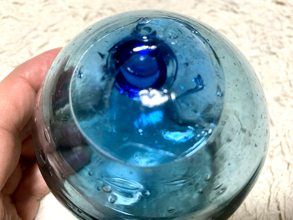 Rare Antique Japanese Glass Fishing Float – Blue Hand-Blown Glass | eBay