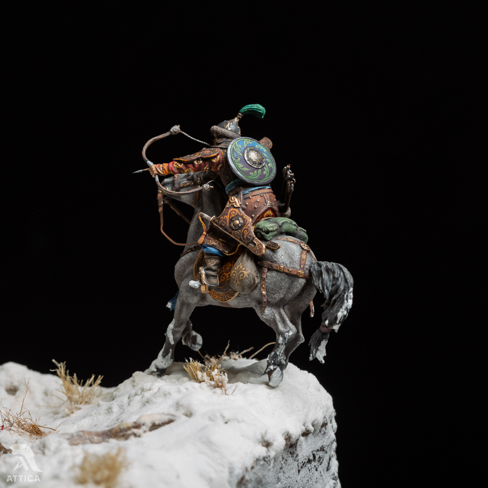 Mounted Mongol archer 54mm Painted Miniature Toy Soldier Pre-Sale | Art ...