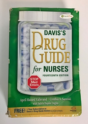 Davis's drug guide for nurses Vallerand Sanoski 14th edition | eBay