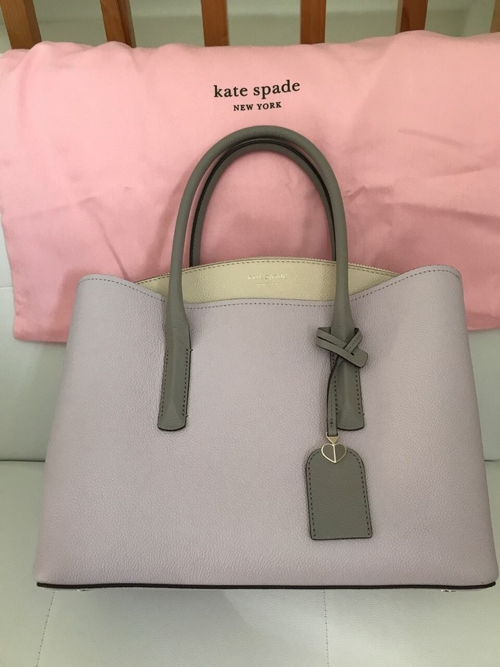 Lilac Purse Kate Spade Margaux Lilac Large Satchel PXRUA160 NEW ...