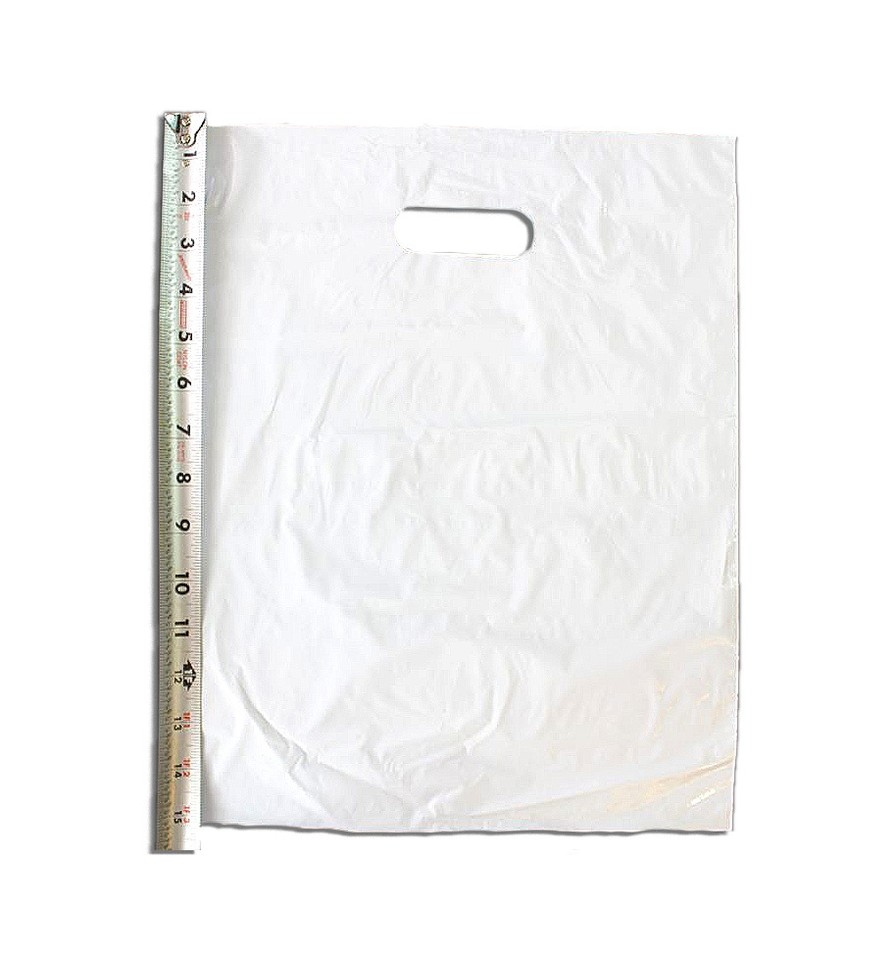 12" x 15" Colored PLASTIC MERCHANDISE Bags Retail Store Bags w/Die Cut ...