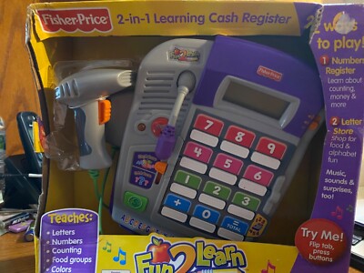 New fisher price fun 2 learn 2 in 1 learning cash register | eBay