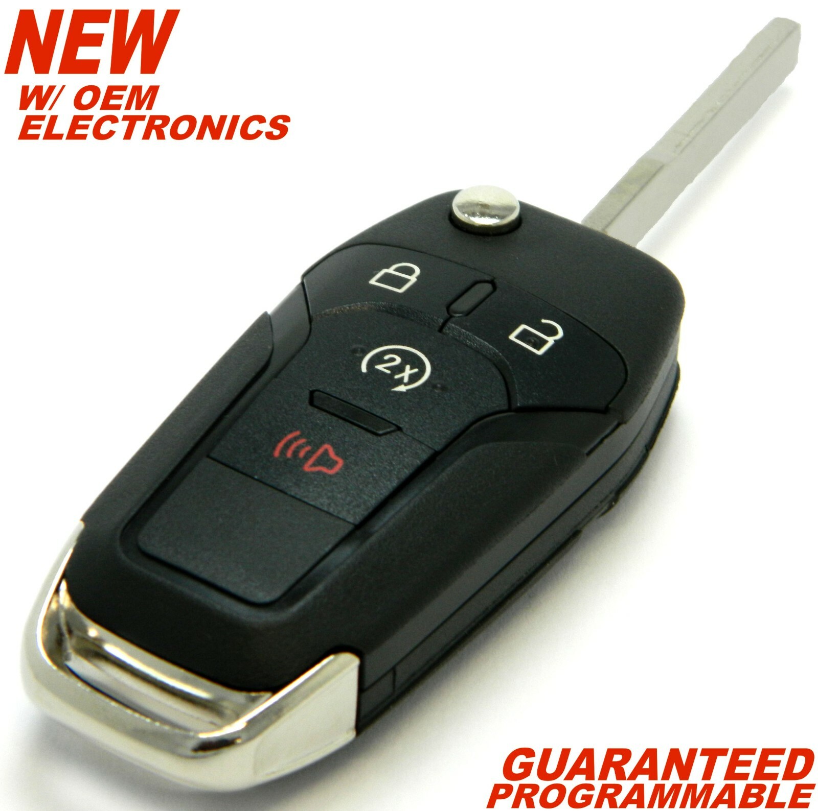 OEM ELECTRONIC 4 BTN REMOTE START FLIP KEY FOB FOR 2015-2020 FORD F150 ...