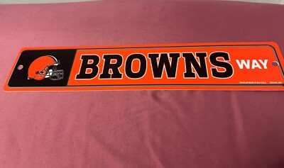 Cleveland Browns 3.75x19 Plastic Street Sign Way NFL | eBay