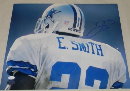 EMMITT SMITH AUTOGRAPHED SIGNED DALLAS COWBOYS 16x20 PHOTO JSA + PROVA ...