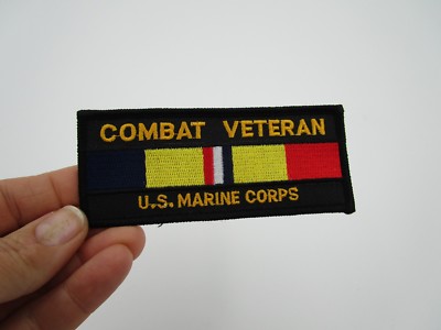 US Marine Corps Combat Veteran Patch, military patch, military veteran ...
