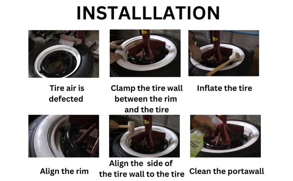 Portawalls 14 X 2 INCH White Wall Tire Insert 14" Rims Sidewall Set | eBay