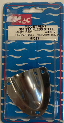 NOS MAC 304 Stainless Steel Large Clamshell Vent Wire Cover 55023 2 1/4 ...
