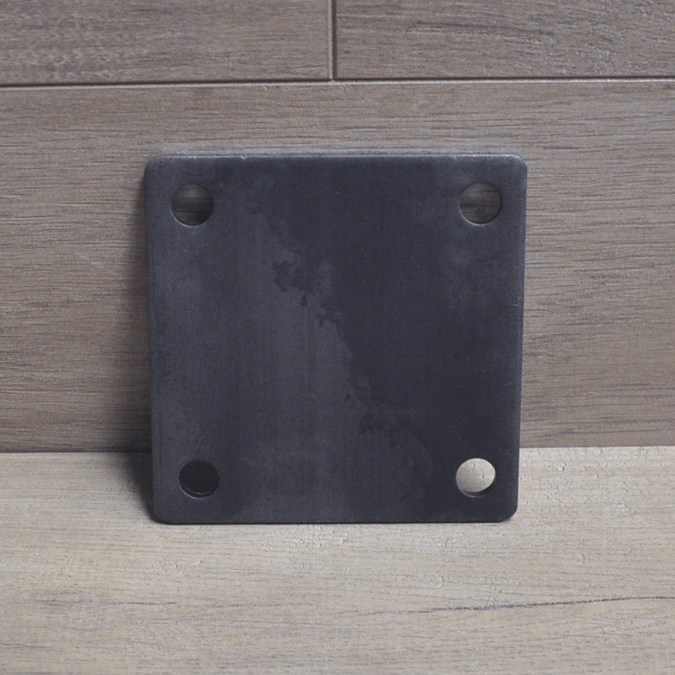 FLAT SQUARE STEEL BASE PLATES WITH 4 HOLES | 3x3 4x4 5x5 6x6 8x8 | QTY ...
