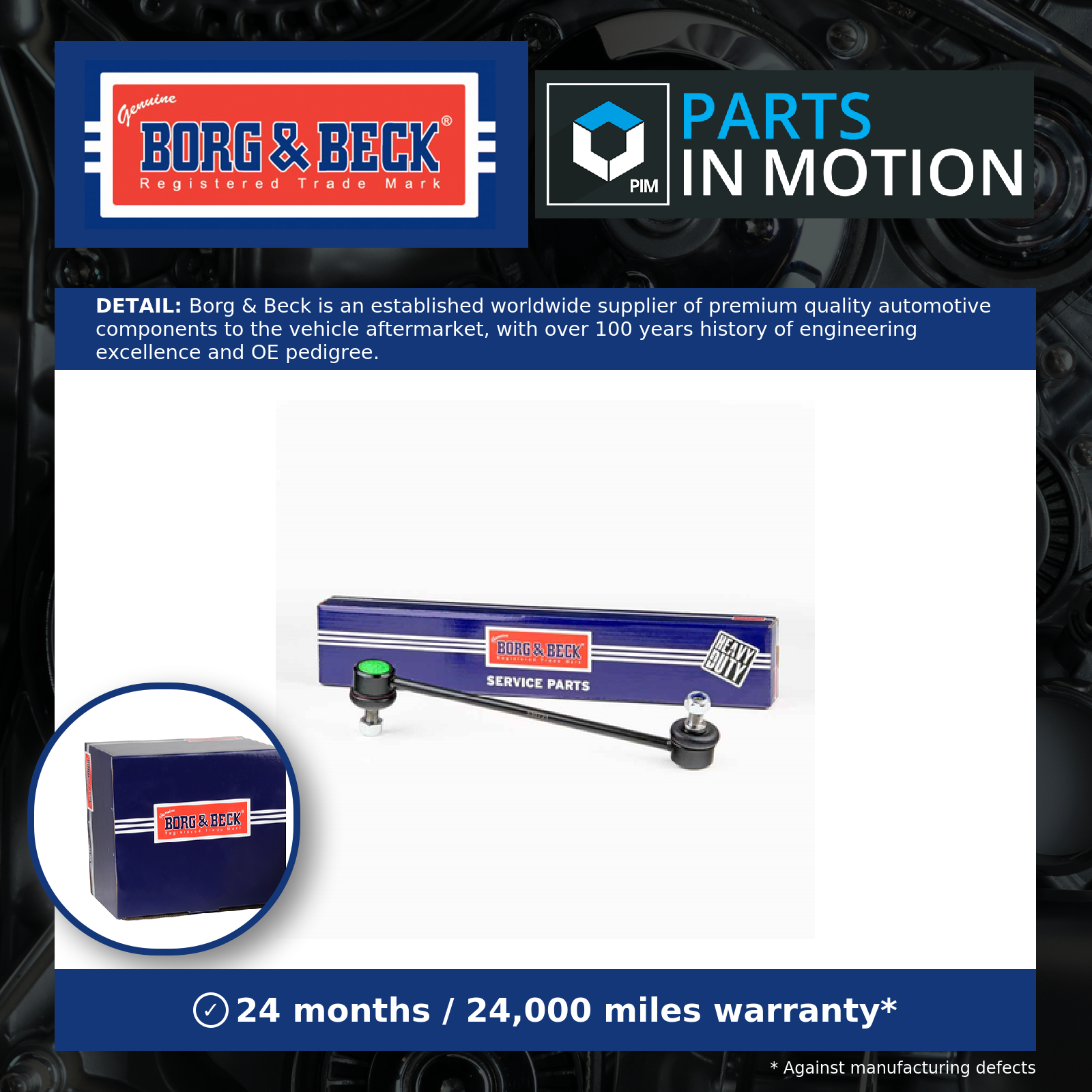 BORG & BECK BDL7089HD Stabiliser Bar Link/Coupling Rod Front Right Left ...