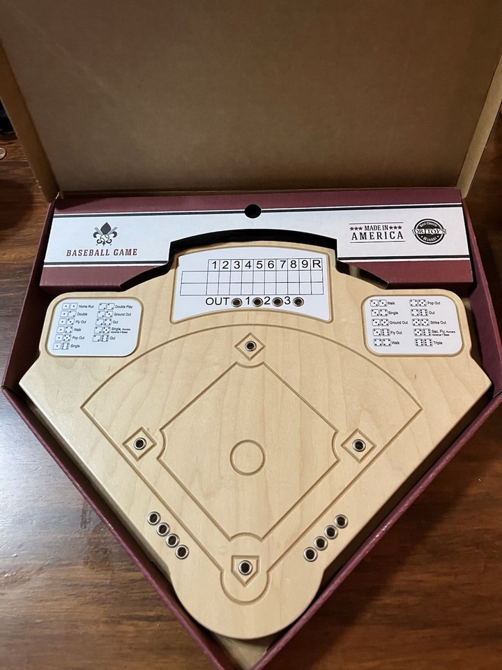 Across The Board Baseball Board Game (2007) Handcrafted Wood USA ...