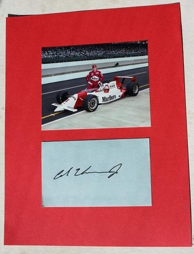 Al Unser Jr Race Car Driver Hand Signed Autographed 3X5 Card Photo Set ...