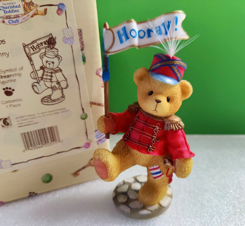 Cherished Teddies MARCHING TEDDY BEAR PARADE HOORAY Blue Banner Lanny ...