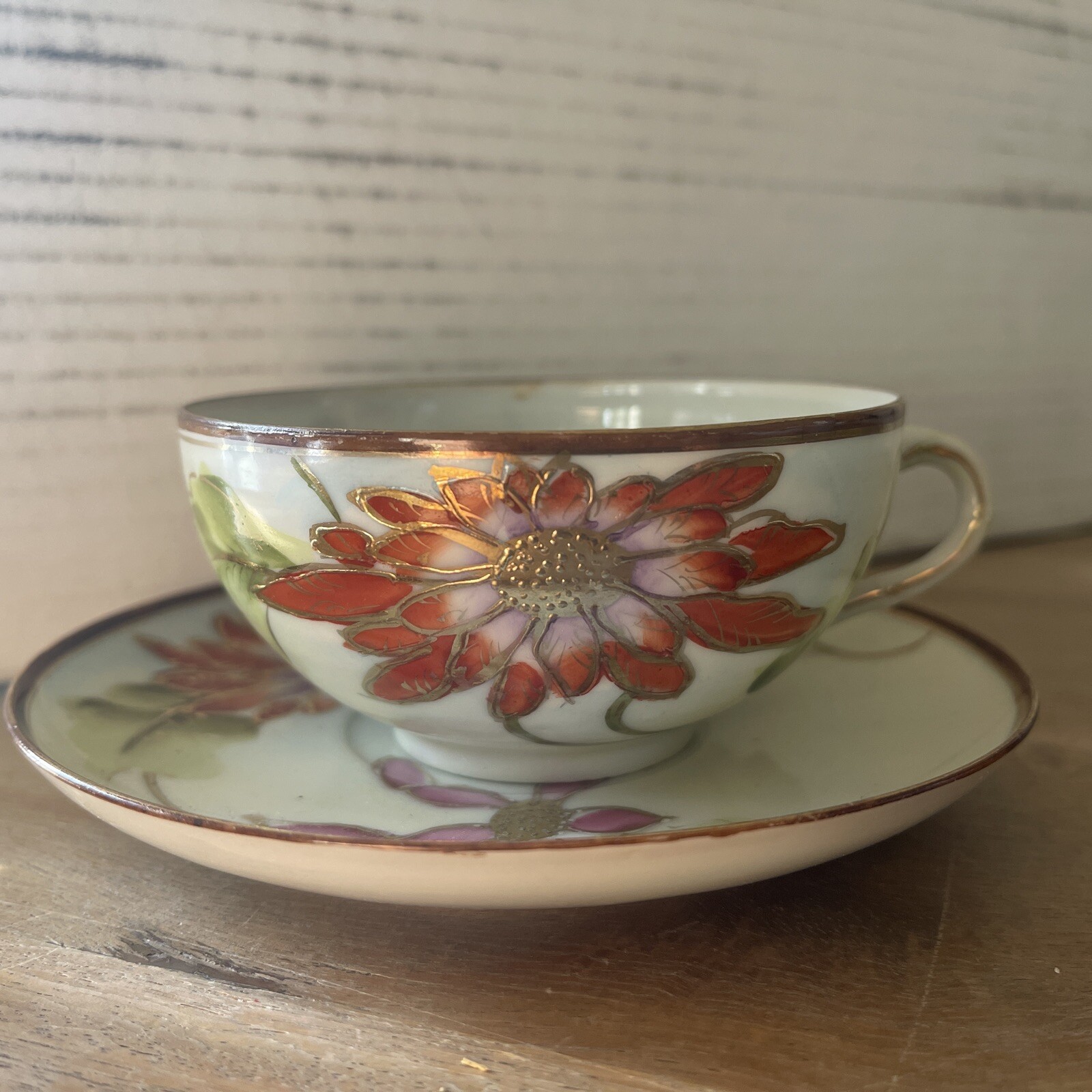 NIPPON Japan Vintage Hand Painted Tea Cup And Saucer | eBay