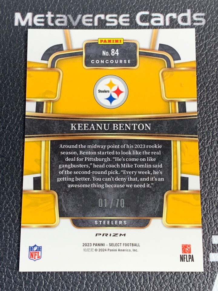 2023 Panini Select Concourse Keanu Benton Rookie RC Dragon Scale ...