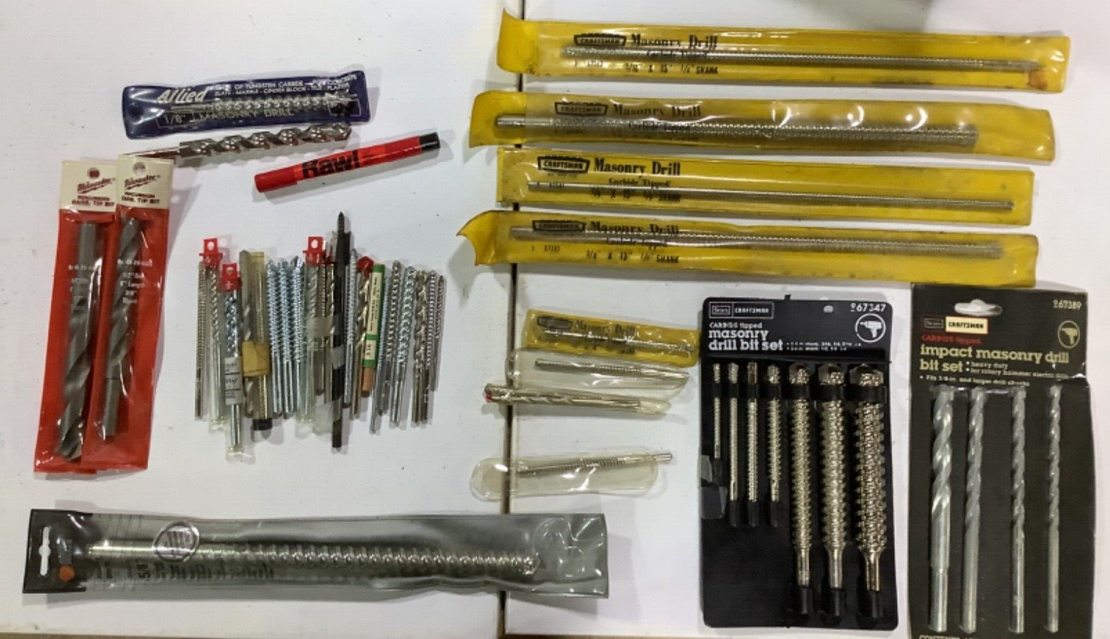 (p) Lot of Craftsman masonry drill bits and others | eBay