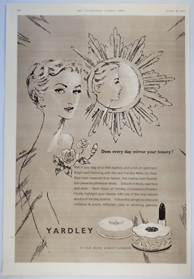 Yardley Cosmetics Makeup Base London Illustrated London News Ad 1951 9 ...
