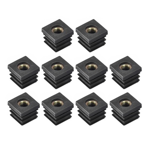 10Pcs 0.79"x0.79" Caster Insert with Thread, Square M8-1.25mm Thread ...