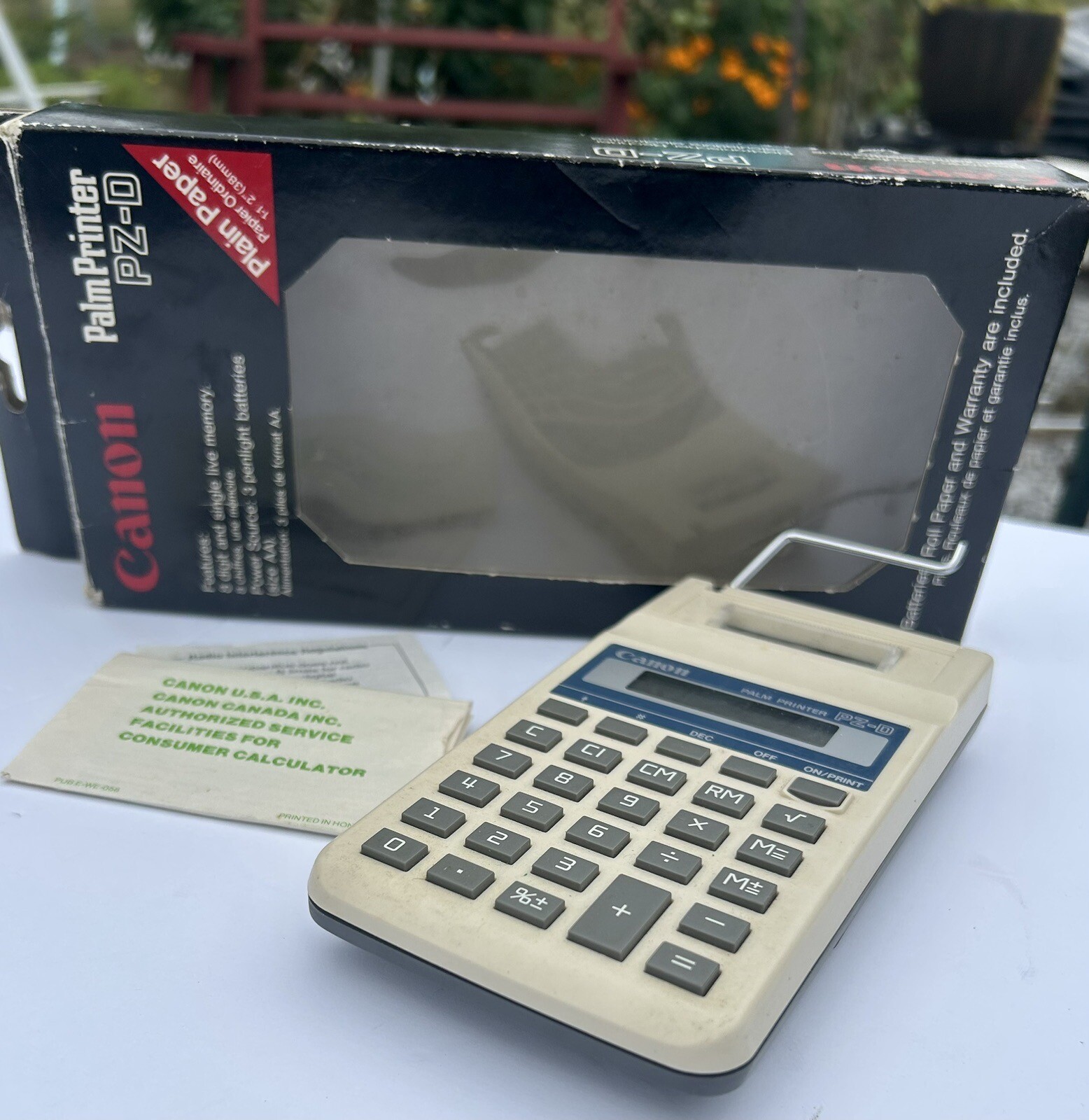 Vintage CANON PZ-D Palm Printer Printing Calculator Works Battery ...