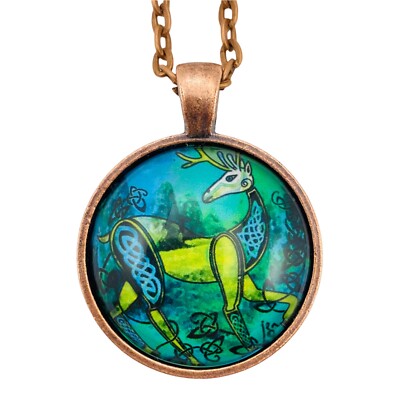 JEN DELYTH Celtic Herne Stag Pendant Necklace 24" Chain NEW with Gift ...