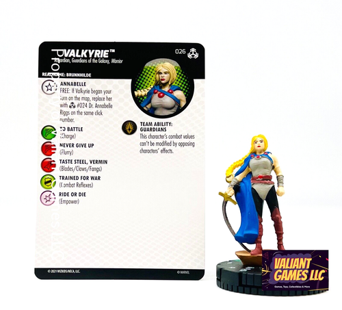 Marvel Heroclix Valkyrie #026 w/ Card Avengers War of the Realms Set | eBay