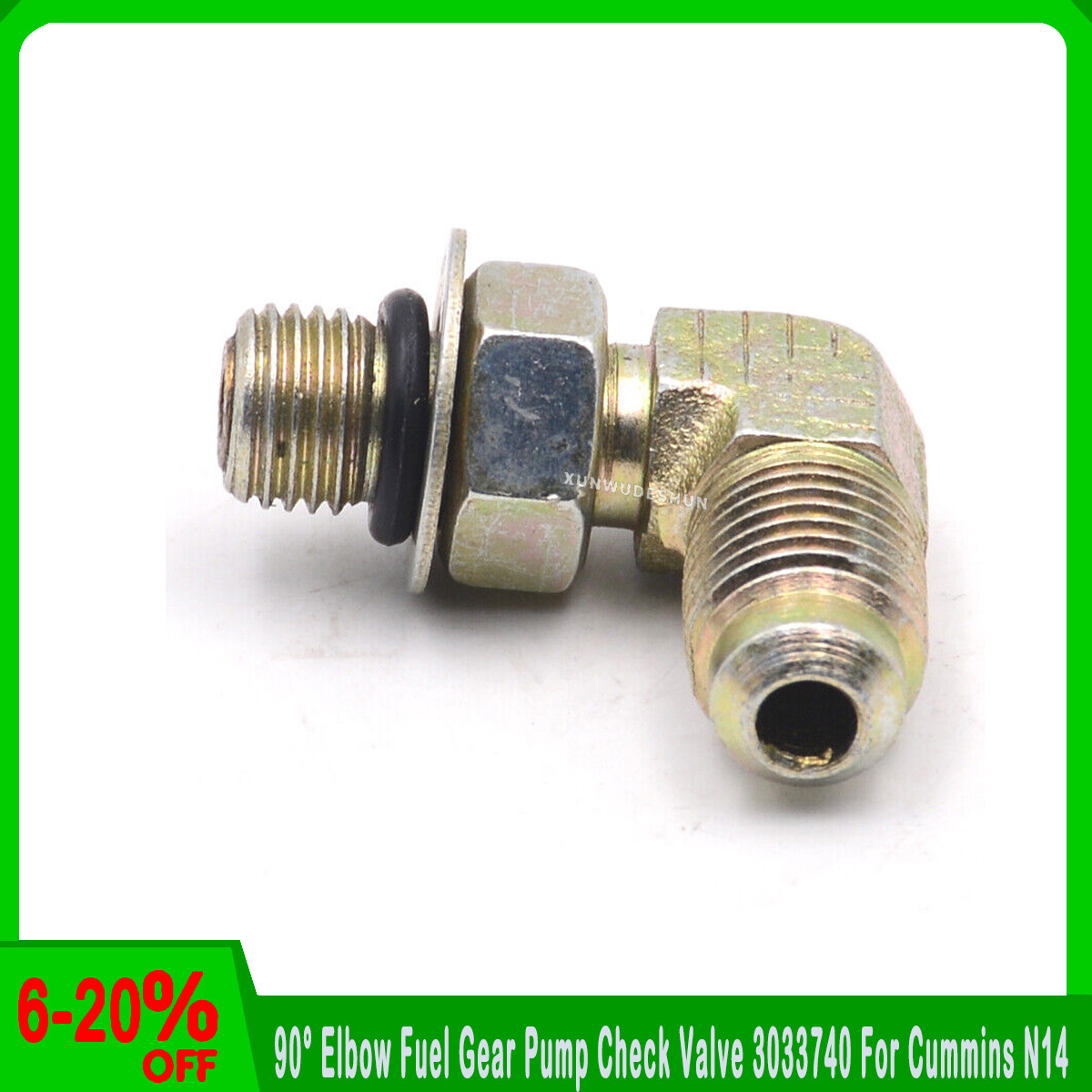 New Check Valve 90° Elbow Fuel Gear Pump Check Valve 3033740 For ...