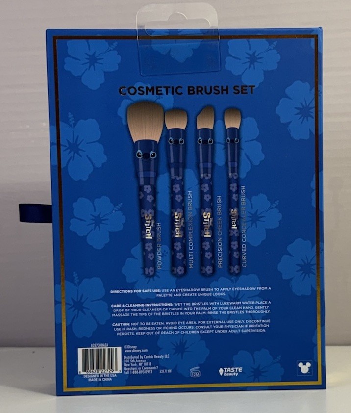 Disney Stitch 4 Piece Makeup Brush Set Limited Collectors Edition Item ...