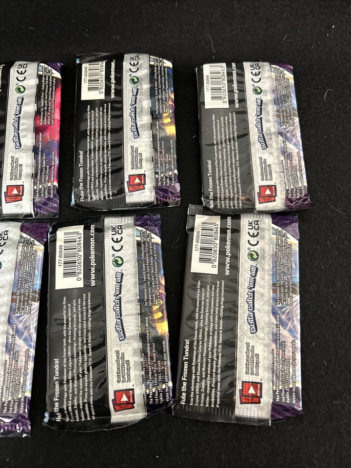 Pokemon Chilling Reign Booster Pack X 8 Full Art Set Factory Sealed ...