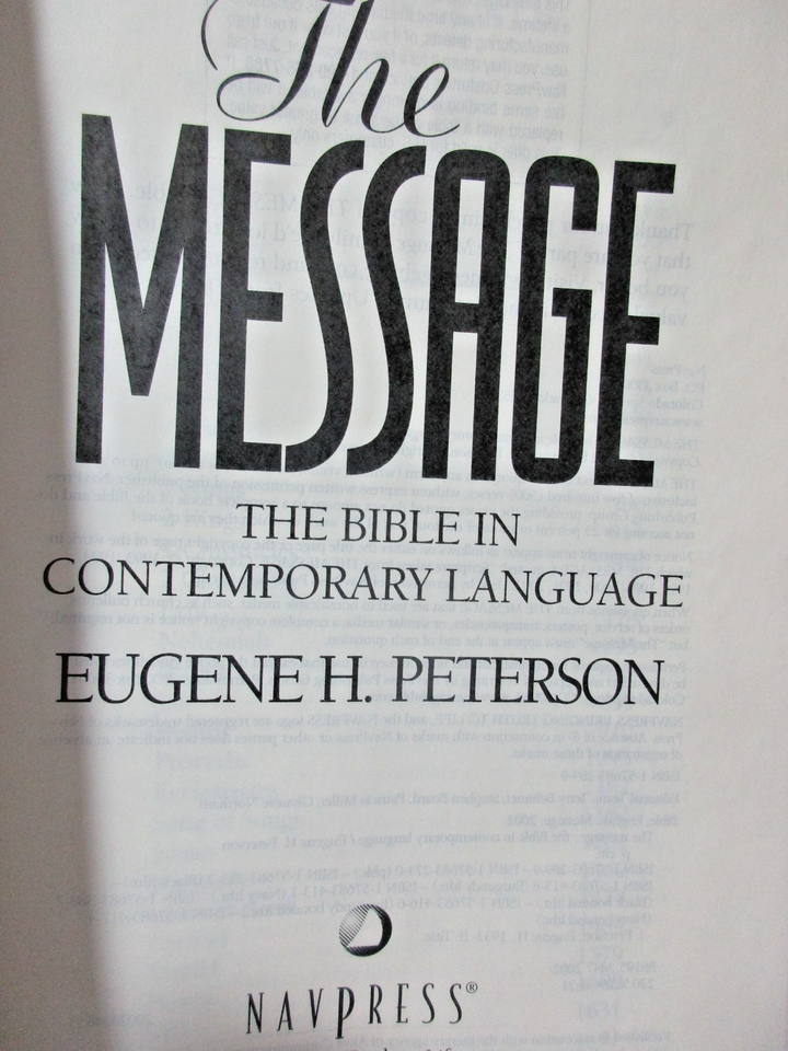 The Message: The Bible in Contemporary Language by Navpress - Hardcover ...