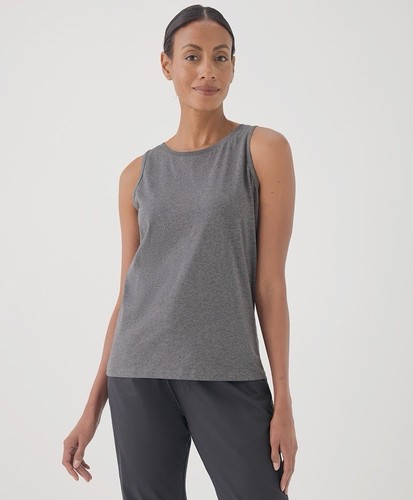 PACT Women's High Neck Knit Tank Top - Grey Size XXXL EUC LN Organic ...