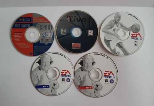ALL-STAR SPORTS COLLECTION, NBA LIVE & MADDEN NFL PC CD-ROM 1990s LOT ...