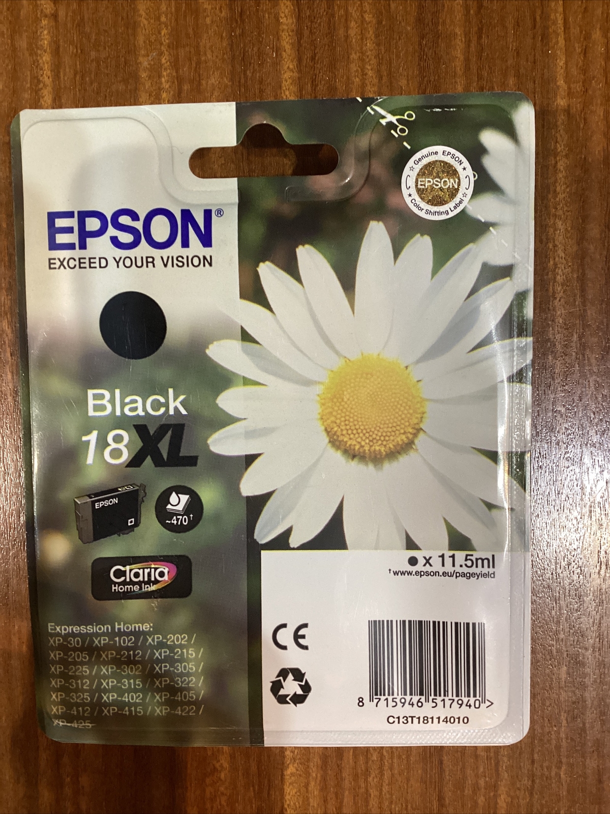 Epson+T1811+XL+Black+Cartridge+Original+18xl+Stil+Ink for sale online ...