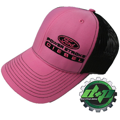 Ford Powerstroke richardson 112 hat truck diesel PINK black mesh snap ...