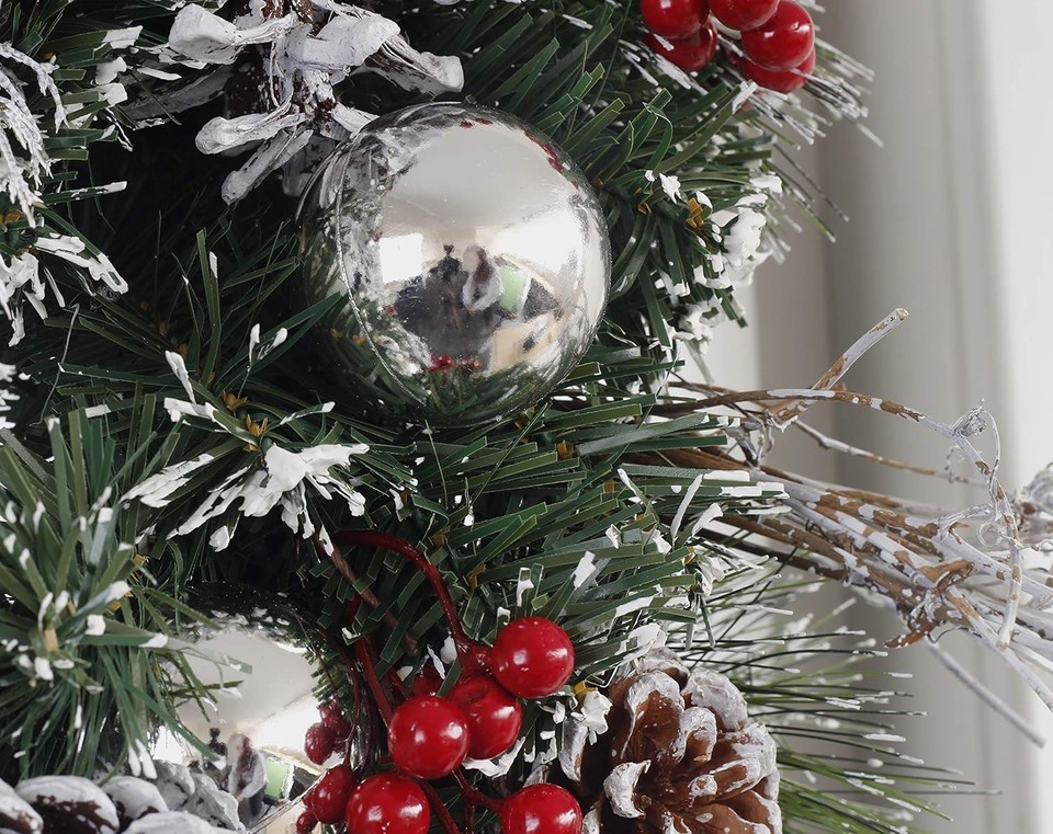 Christmas Door Wreath Decoration Wall Hanging Ornaments Garland Xmas ...