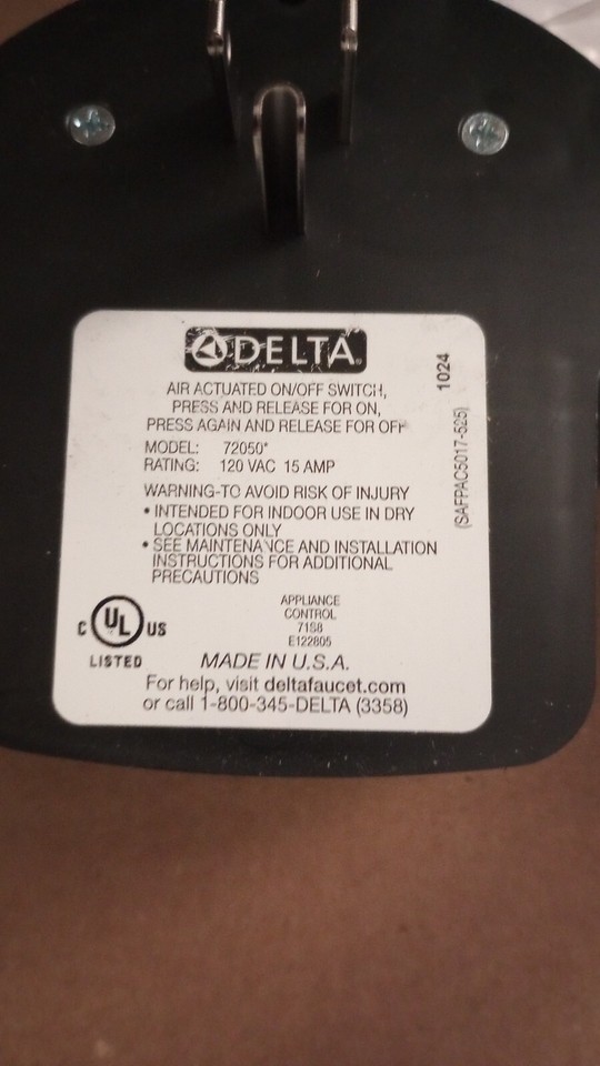 Delta 72050-KS Garbage Disposal Air Switch, Black Stainless | eBay