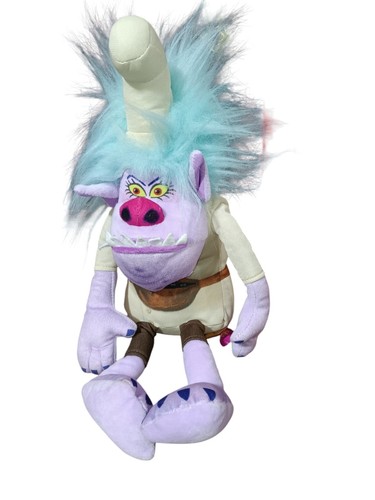 Rare DreamWorks Trolls Chef Bergen 2016 Stuff Plush 14Inches Blue Hair ...