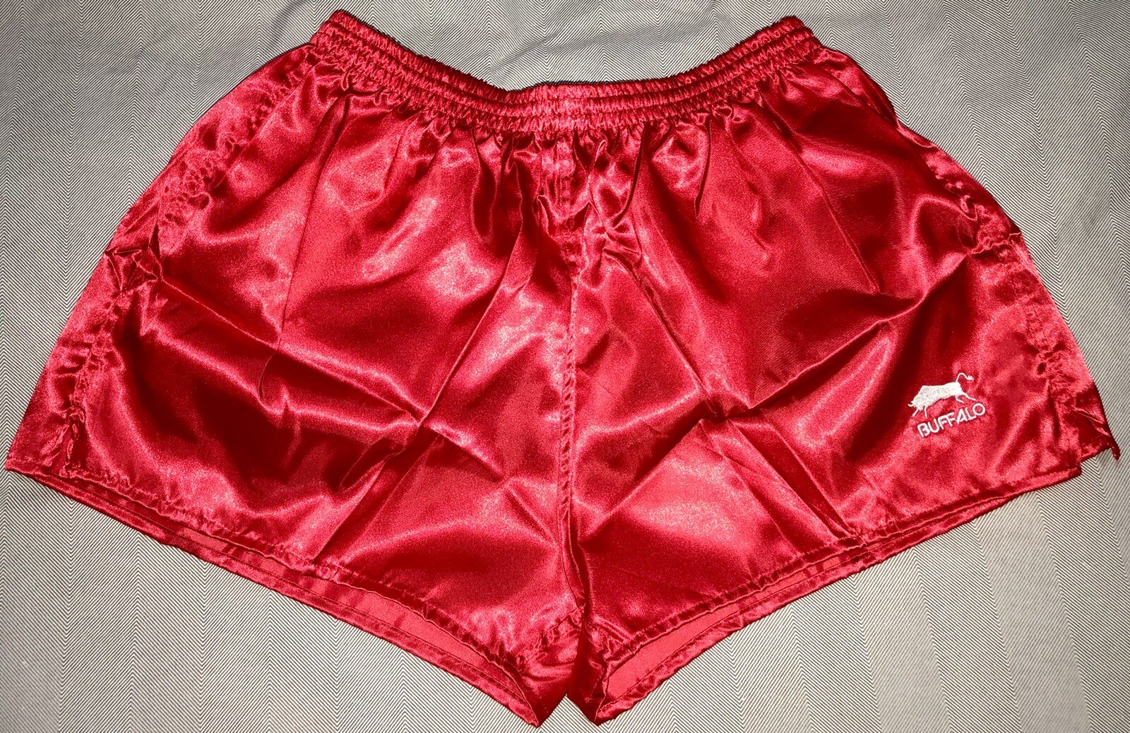 BUFFALO SPORTS 80s SATIN NYLON POLY SHINY SILKY FOOTBALL SOCCER SHORTS ...