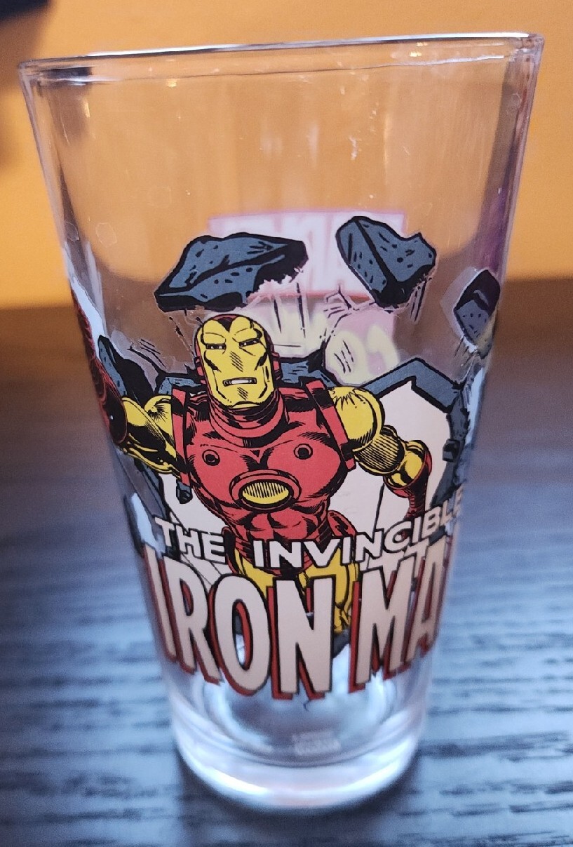 The Invincible Iron Man 14oz Pint Glass Tumbler Exclusive Marvel Comics ...